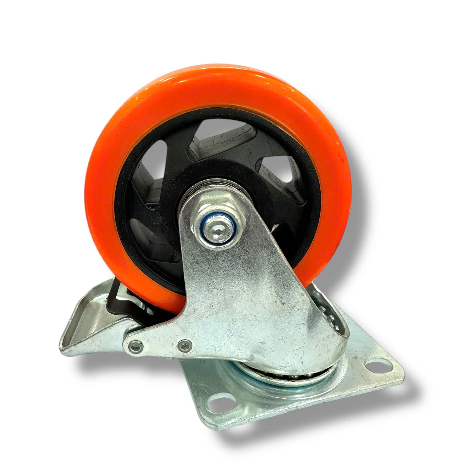 Bánh xe đẩy cao su lõi thép màu cam